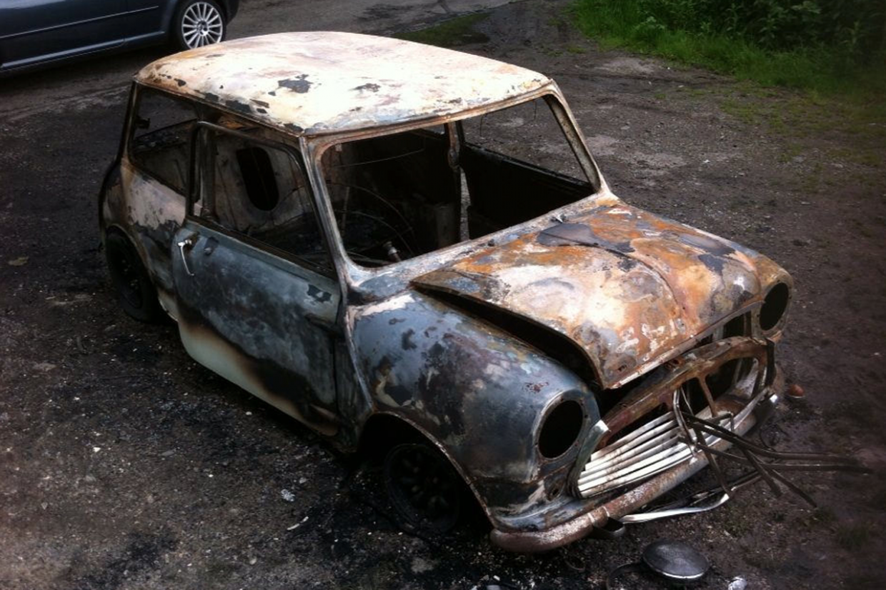 Stolen Mini Cooper found burned out in Somerset